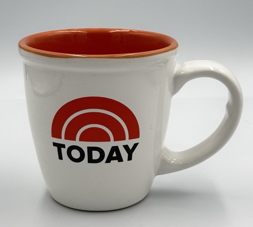 TODAY Show NBC News Ceramic Coffee Mug White/Orange Logo Large 14 oz ...