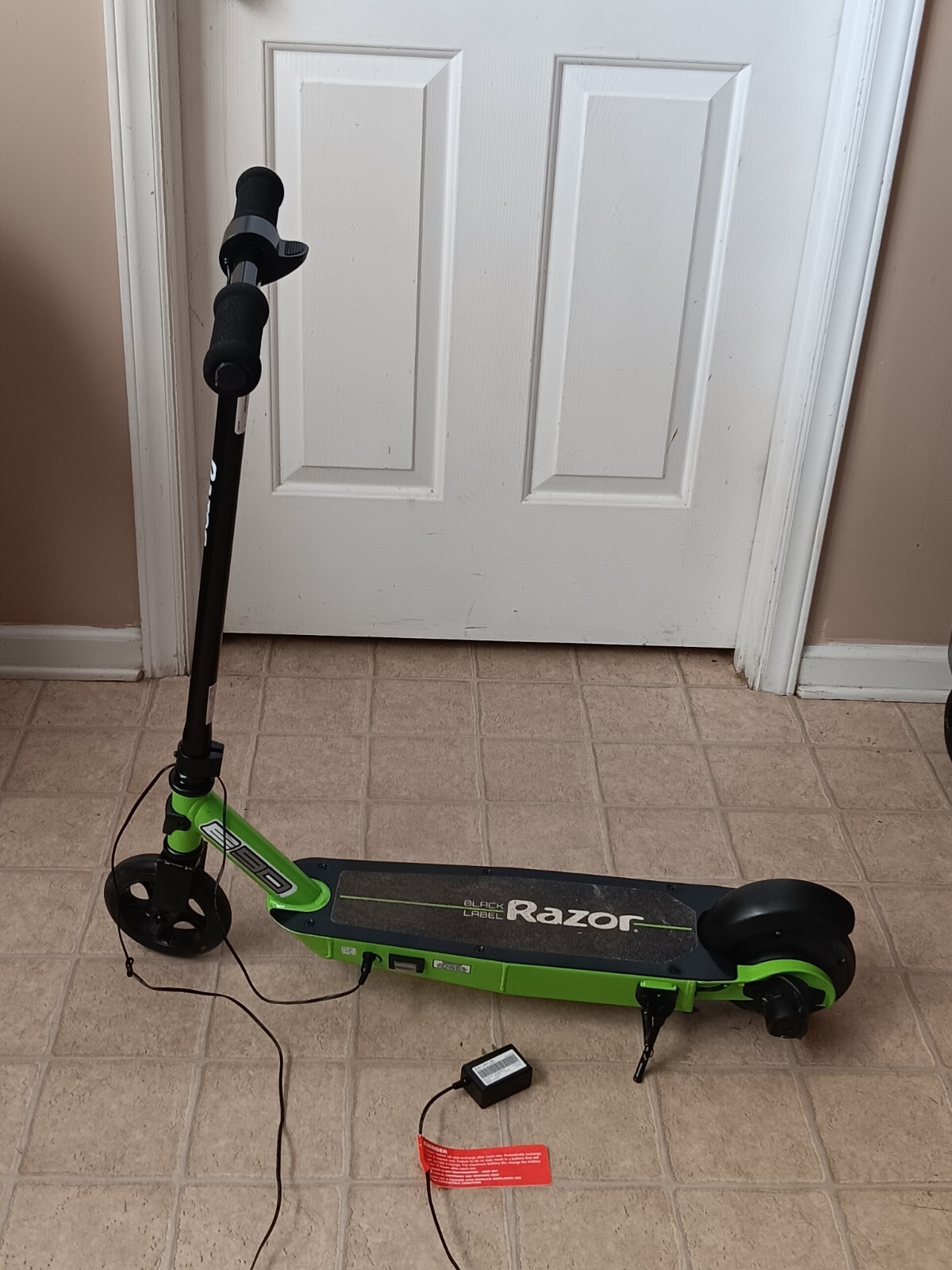 Razor Black Label E90 90W Kick Electric Scooter - Black/Green ...