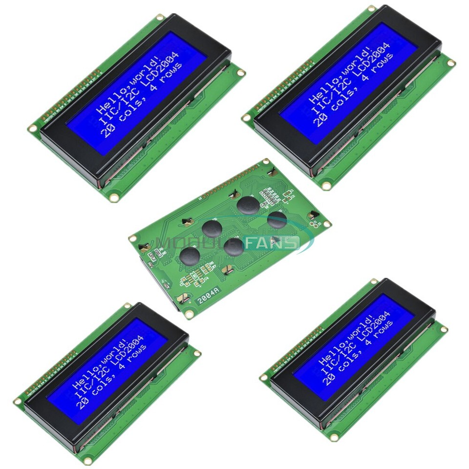 5PCS 204 2004 20X4 Character LCD Display Module HD44780 Blue Blacklight ...