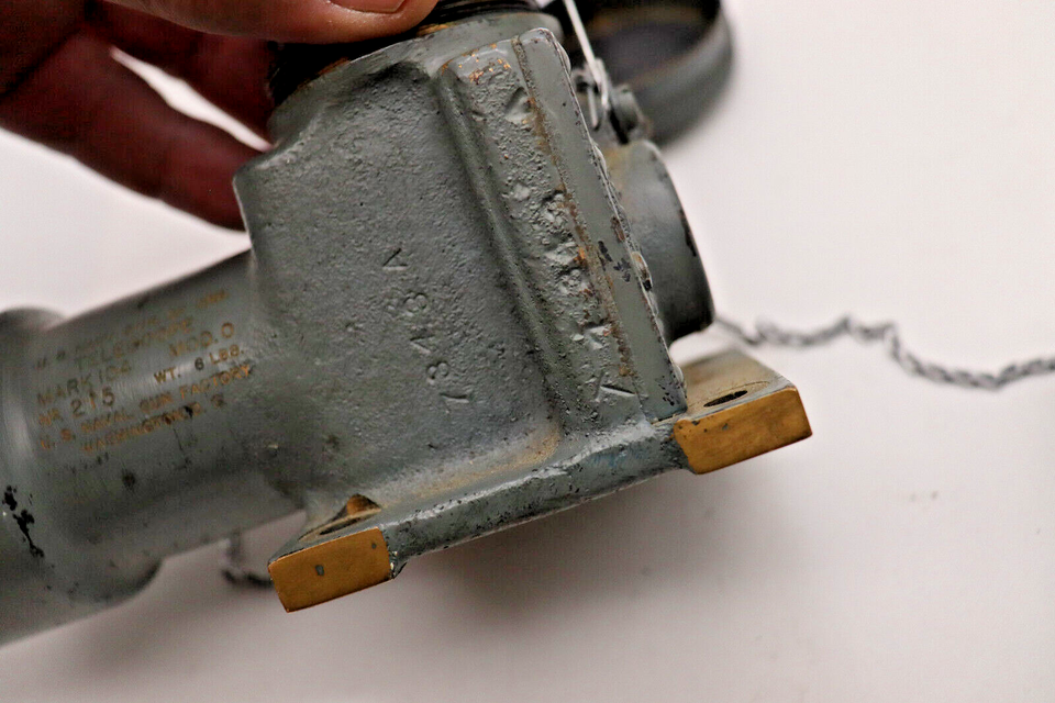 US Naval Gun Factory Gun Sight Telescope Antique navy Brass MK 104 ...