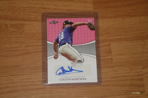 2022 LEAF PERFECT GAME -- COLTON HARTMAN RC -- ** AUTOGRAPH ** -- PINK ...
