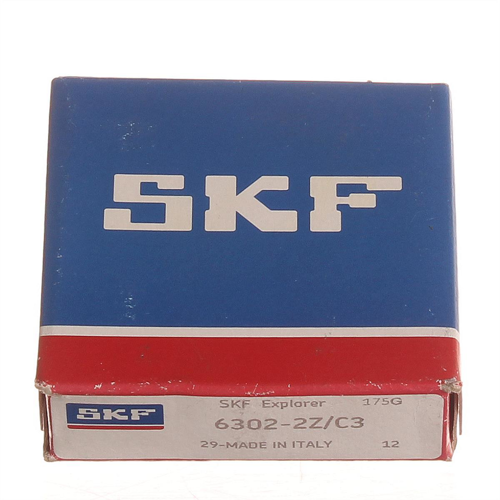 SKF 6302-2Z/C3 DEEP GR. BALL SINGLE ROW 15 x 42 x 13 mm Steel seal (2 ...
