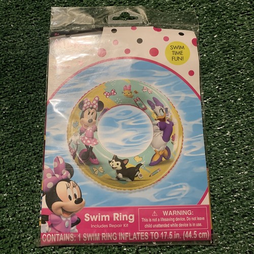 DISNEY MINNIE MOUSE SWIM RING 17.5" POOL SWIM TIME FUN! WATER TOY BEACH ...