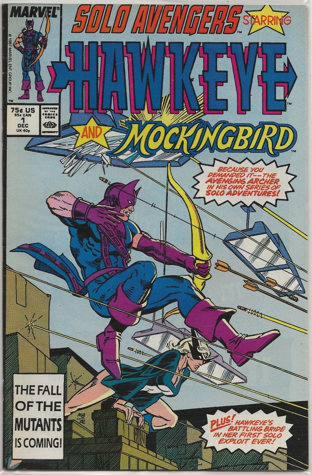 Solo Avengers Hawkeye #1 1987 Marvel Comics: Interior artwork by Jim ...