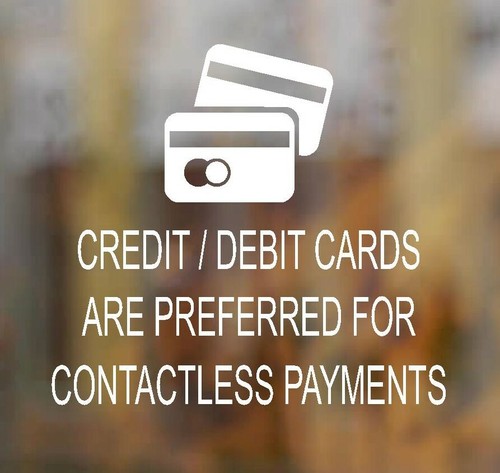Card Payment Preferred Decal Small business Window Sign Decal Vinyl ...