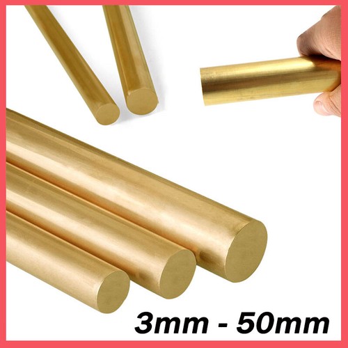 Brass SOLID Round Bar Rod 1.5mm 2mm 3mm 3.5mm 4mm 4.5mm 5mm 6mm 7mm 8mm ...