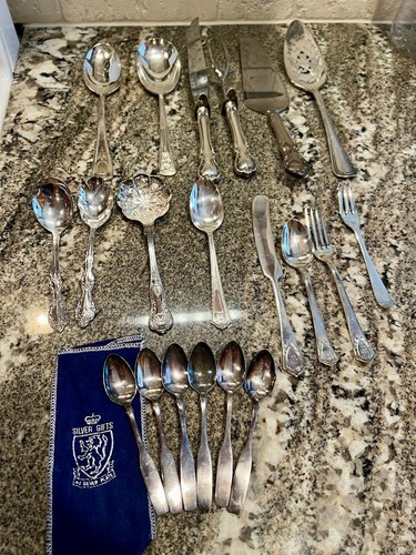 Vintage Silverplate Flatware Lot of 20 - Sheffield Marion R&B Alvin ...