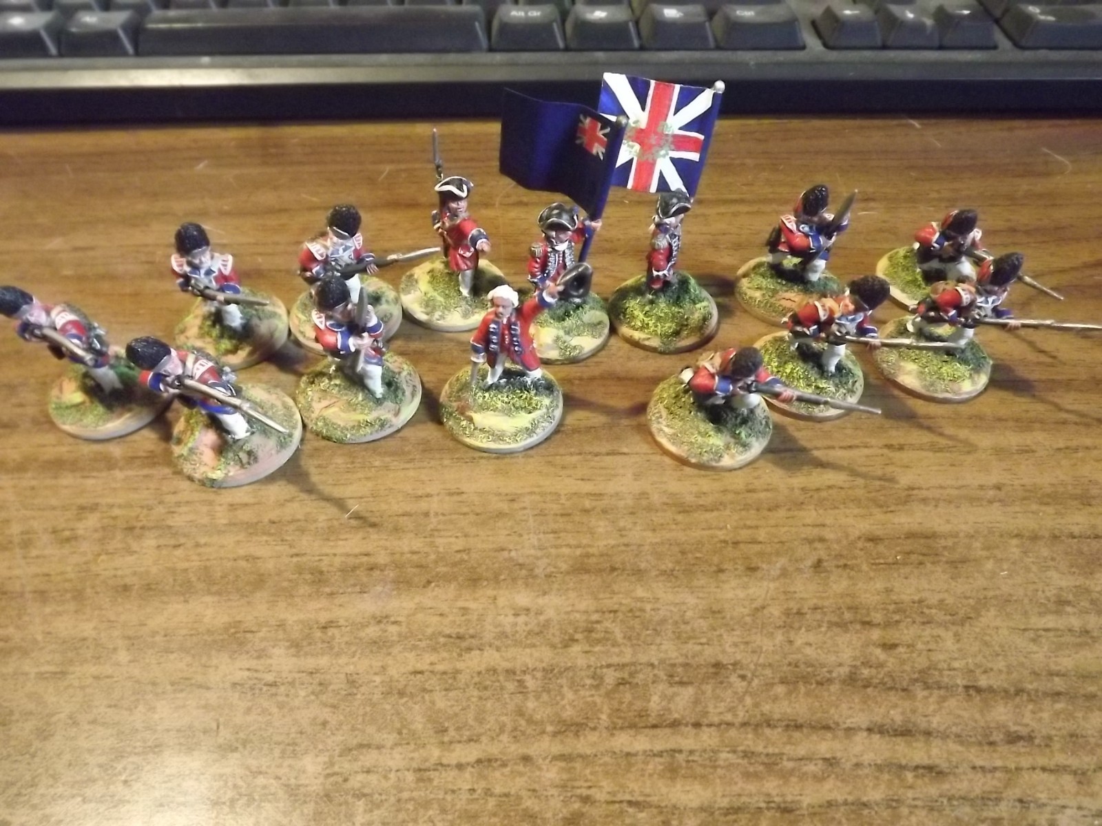 Painted 14 British Grenadiers, 28mm AWI French and Indian Wars figures ...