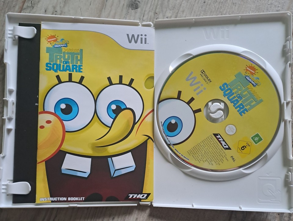 Nintendo WII Bob l'éponge truth or square sponge PAL vintage retro ...