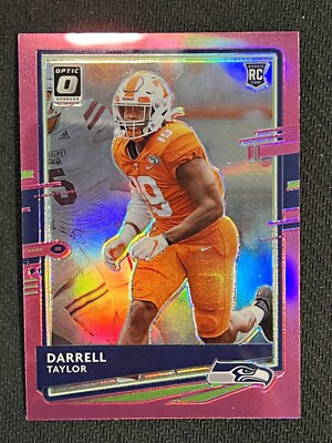2020 Panini Donruss Optic Darrell Taylor Rookie RC Pink Holo Seahawks ...