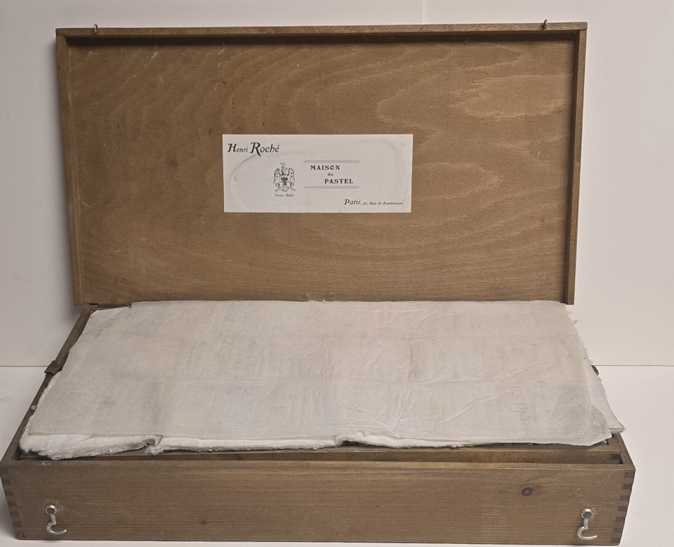 Henri Roche Complete Pastel Set of 450 in Wooden Box, 3 Trays | eBay