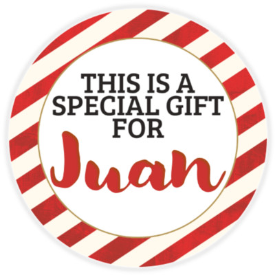 This is a Special Gift for Juan - 100 Pack Circle Stickers 3 Inch ...