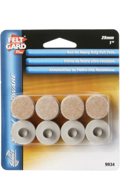 Shepherd Hardware 9934 1-Inch Felt Nail On Furniture Pads, 8-Pack ...