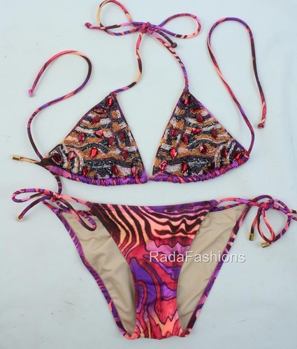 Victoria's Secret Very Sexy Embellished Jeweled Bead Ruched Bikini ...