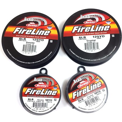 FireLine Beading Thread 6LB Crystal Smoke Black Beadsmith 15YD 50 125 ...