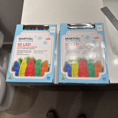 2 Pack Martha Stewart Living 50 LED Crystal C5 Lights 16 Ft | eBay