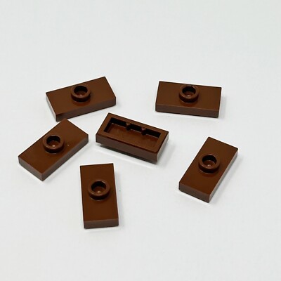 15573 LEGO Plate Mod 1x2 Stud Inside Stud Holder Groove Jumper REDDISH ...