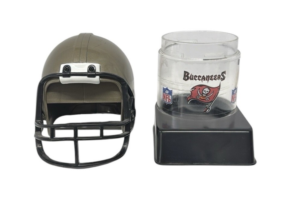 Vintage 90's Tampa Bay Buccaneers Mini Football Helmet Coin Bank 7" x 4 ...