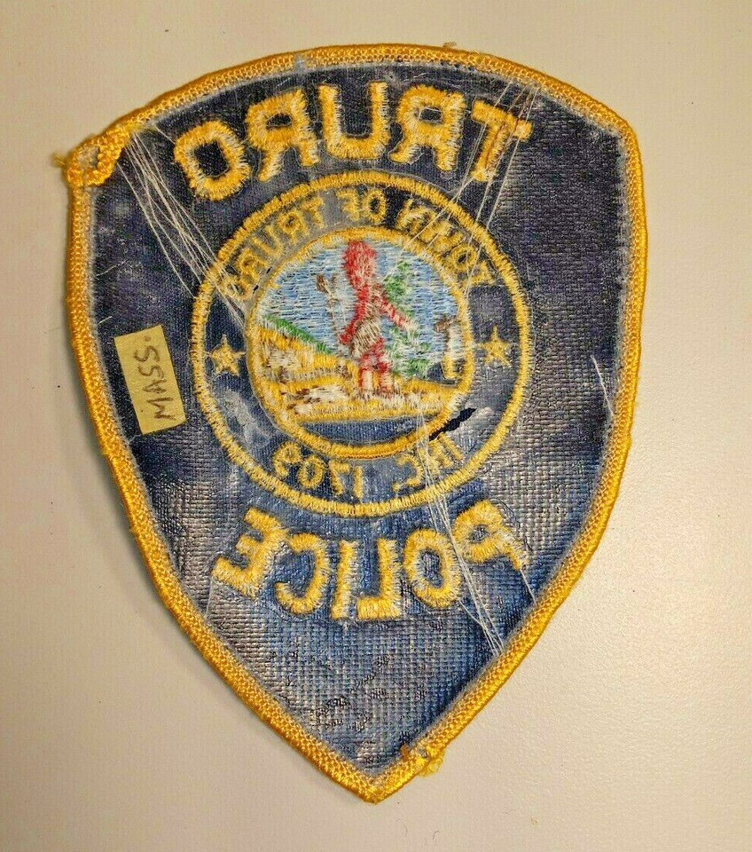 Vintage Truro Massachusetts Police Shoulder Patch Embroidered | eBay