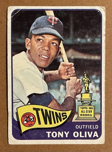 1965 Topps Tony Oliva All-Star Rookie Gold Cup #340 HOF Twins VG/EX ...