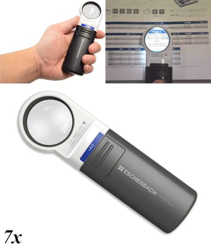 ESCHENBACH Mobilux 7x LED Light Hand-held Magnifier 1511-7 Fast ...