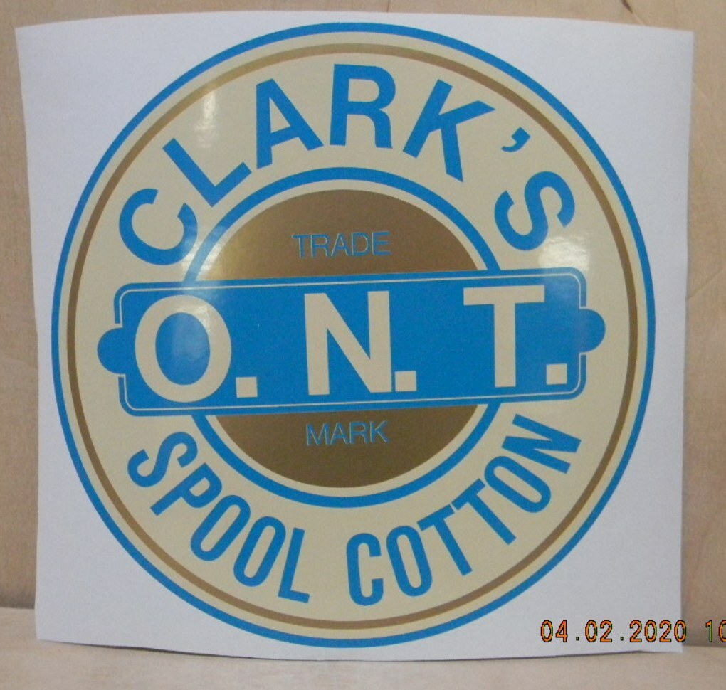 CLARK'S SPOOL CABINET DECAL / LARGE 9 INCH DECAL / FREE SHIPPING | eBay