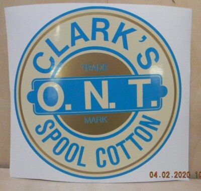 1900-1950 - Clark's Spool Cabinet Decal