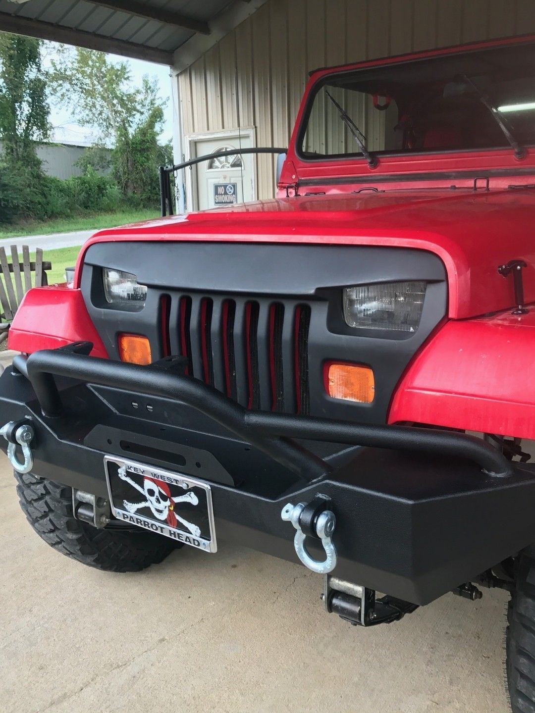 1987-95 Fits: Jeep Wrangler Yj Overlay Grille Grill Mean Furious Angry ...