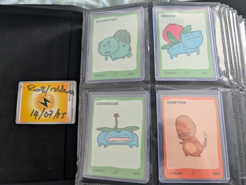 Pokenots 151 Pokemon Trading Cards Dysfunctional Passholder COMPLETE ...