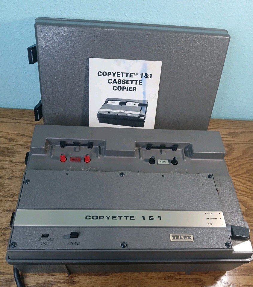 Telex Copyette 1 & 1 Cassette Tape Duplicator Commercial 92711-001 ...