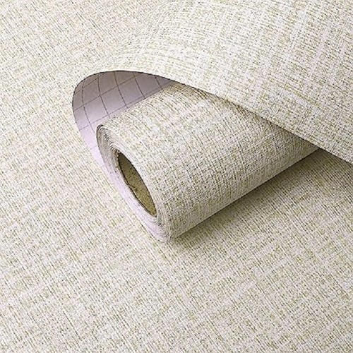 Polyvinyl Wall Stickers Wallpaper For Living Room & Hall Beige Color 45 ...