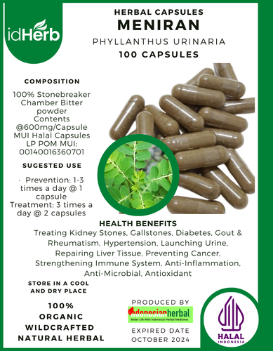 [idHerb] CAPSULES MENIRAN PHYLLANTHUS URINARIA NATURAL ORGANIC HERBAL ...