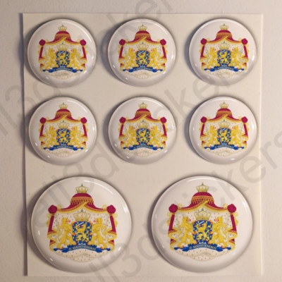 Stickers Netherlands Coat of Arms Gel Domed Resin 3D Netherlands Vinyl ...