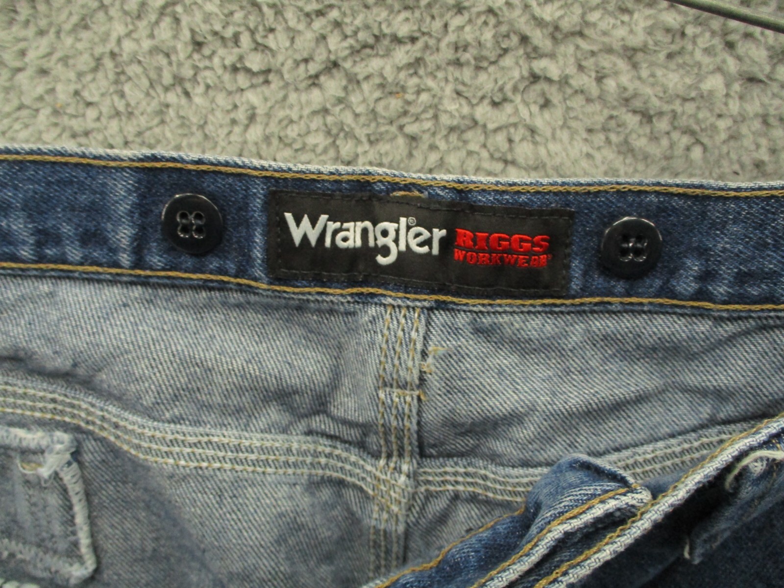 Wrangler Riggs Work Jeans Double Knee Carpenter Blue … - Gem