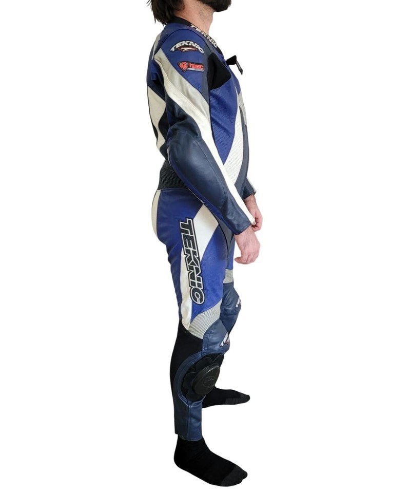 Teknic Chicane Leather One Piece Motorcycle Track Racing Suit Purple 44 ...
