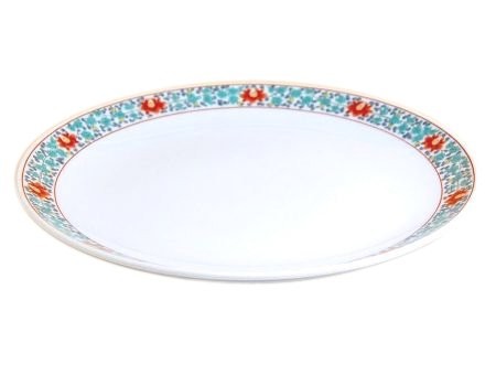 Large Arita Porcelain Plate 30cm Round Japanese Ceramic Nishiki Floral ...