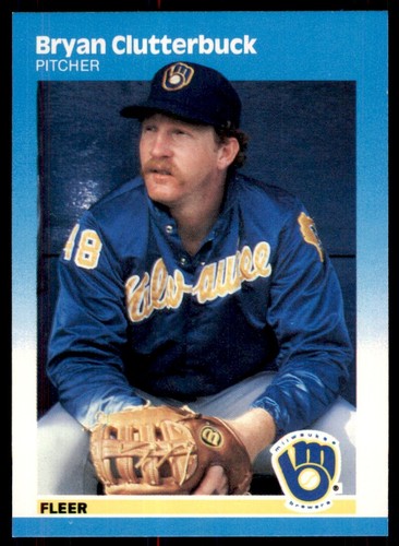 1987 Fleer Bryan Clutterbuck Rookie . Milwaukee Brewers #342 | eBay
