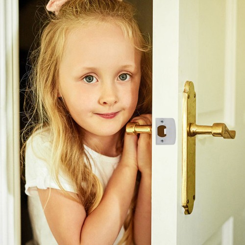 4 Pcs Door Lock Guide Strike Plate Filler Stainless Steel Plates | eBay