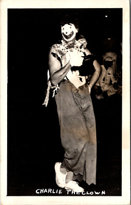 LOS ANGELES CALIFORNIA CHARLIE THE CLOWN VINTAGE REAL PHOTO POSTCARD | eBay