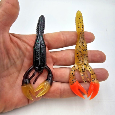 Gene Larew 4" Salt Craw Crayfish 7 Count Pack Hard To Find Colors You ...