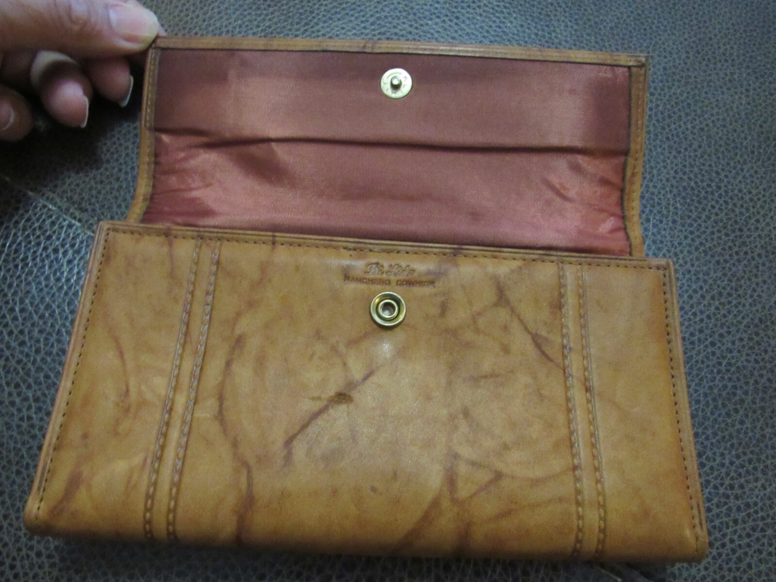 Di Lido 80s Vintage Ranchero Cowhide Checkbook Memo P… - Gem