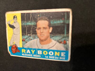 1960 Topps Baseball Card #281 Ray Boone Cleveland Indians Poor Free ...