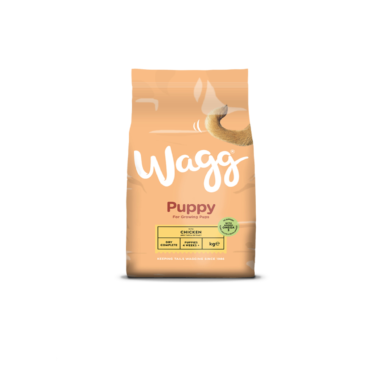 WAGG PUPPY : 2kg, 4kg or 12kg Chicken Junior Dry Dog Food bp Puppies ...