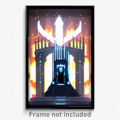 Pixel Art Poster - Silent Throne (8 Bit Psychedelic Trippy Video Game ...