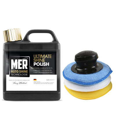 Mer Ultimate Shine Car Polish Wax Cleaner Protector 500ml + Applicator ...