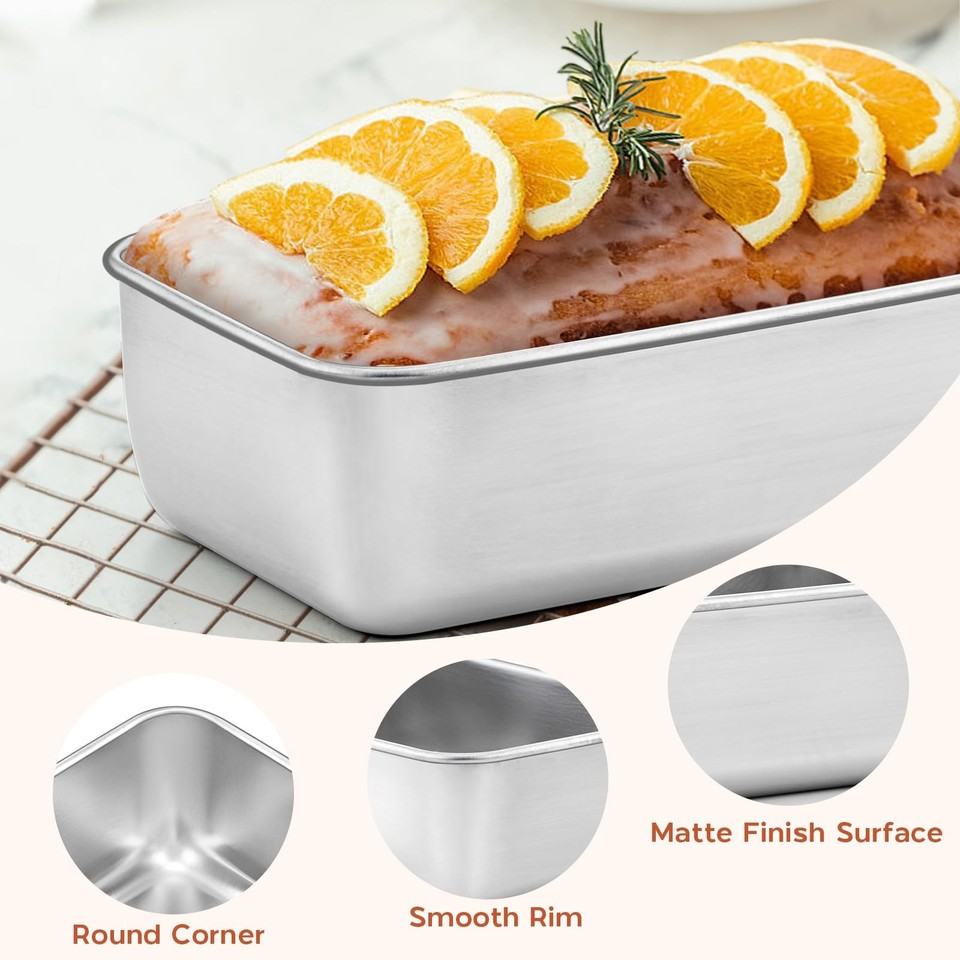 9x5 Inch Bread Loaf Pan Stainless Steel Deep Meatloaf Pan for Baking | eBay