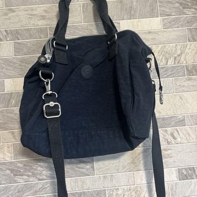 KIPLING Black Nylon Shoulder Bag with Logo Patch Used | eBay Australia