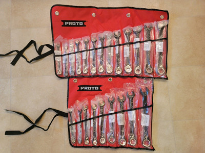 PROTO ratcheting wrench sets - Black Chrome - 9 pc Standard & 13 pc ...