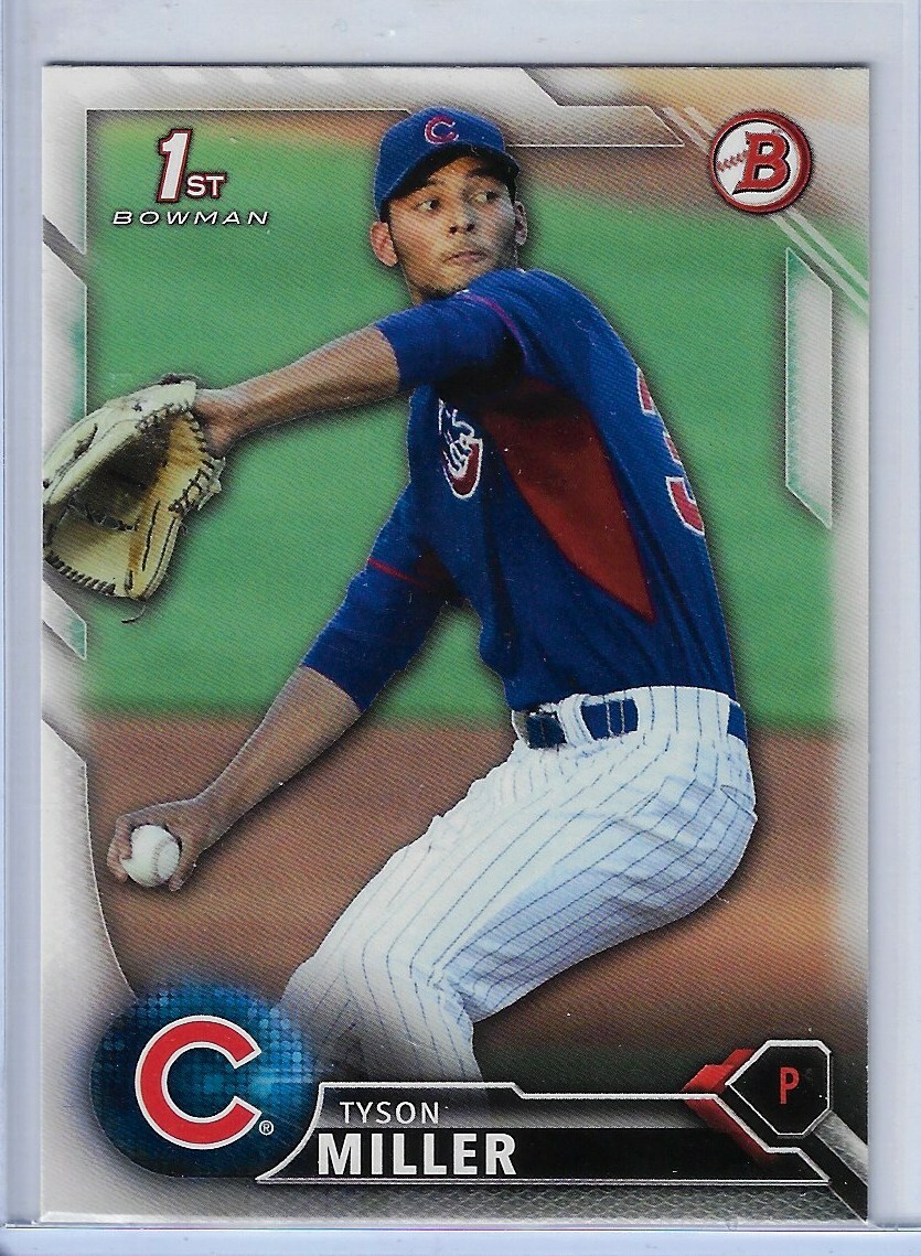 TYSON MILLER 2016 Topps 1st Bowman Draft BD-58 Chicago Cubs | eBay