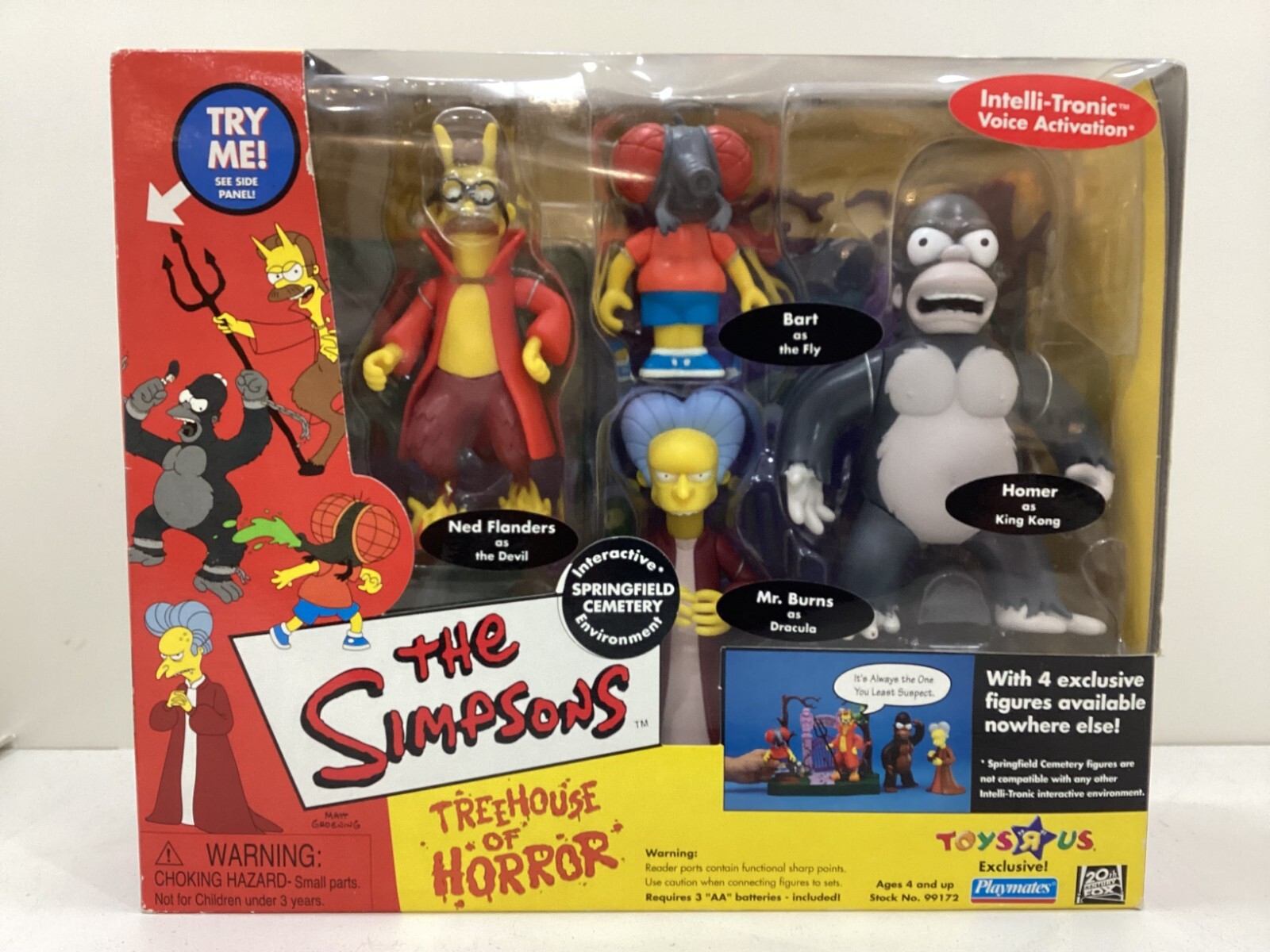 PLAYMATES 2000 TREEHOUSE OF HORROR SIMPSONS SPRINGFIELD CEMETARY MISB ...